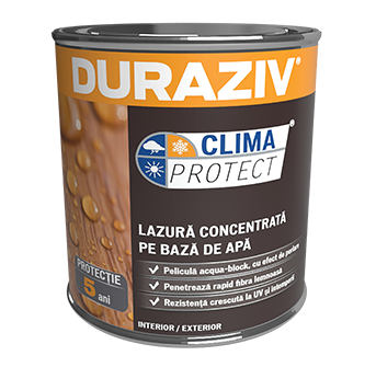 DURAZIV Clima Protect Lazură concentrată pe bază de apă, pentru interior şi exterior - Duraziv